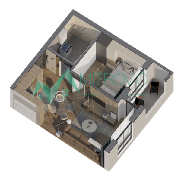Jednoiposoban stan na prodaju, 36m2, 128.830€