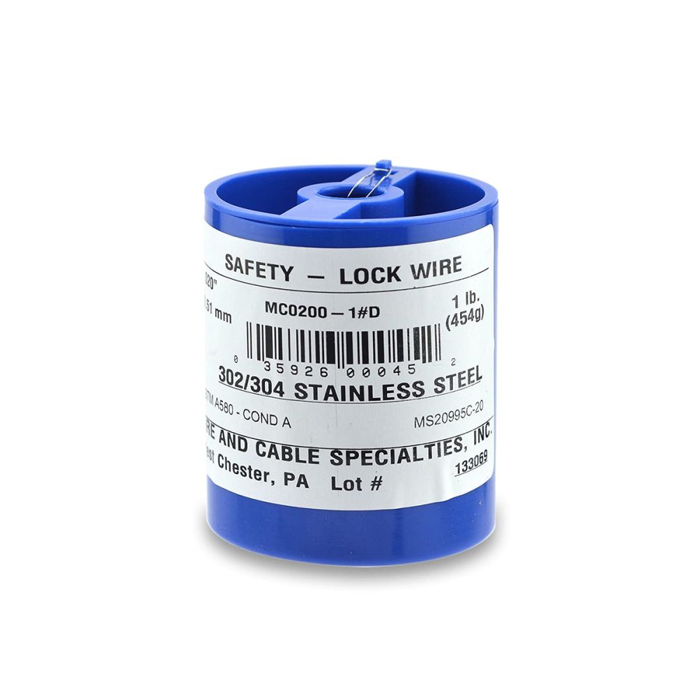 MC0200-1#D - SS Safety Wire - 1Lb. (454g) - 0.020" - 0.51mm