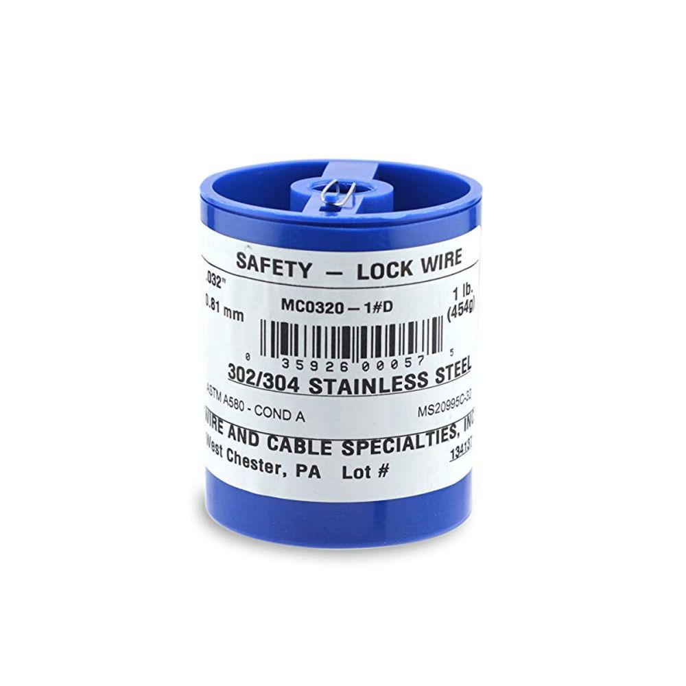 MC0320-1#D - SS Safety Wire - 1Lb. (454g) - 0.032" - 0.81mm