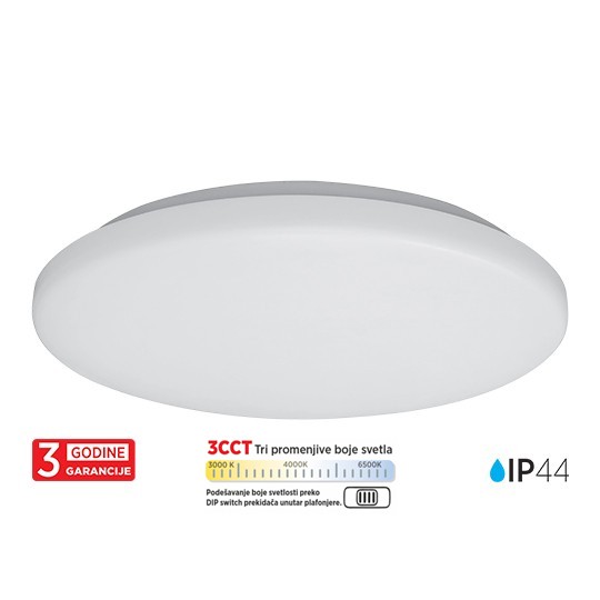 PLAFONJERA LED 24W/CCT M205710 FI300 IP44 MITEA 48100