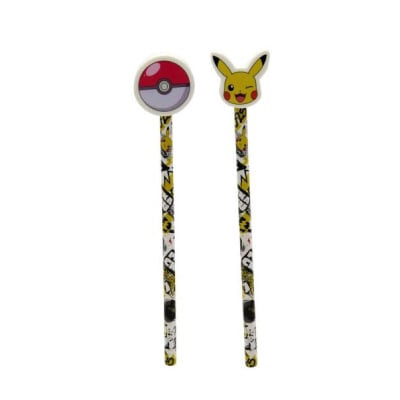 Grafitne olovke set 6 - Pokemon, with Eraser Topper