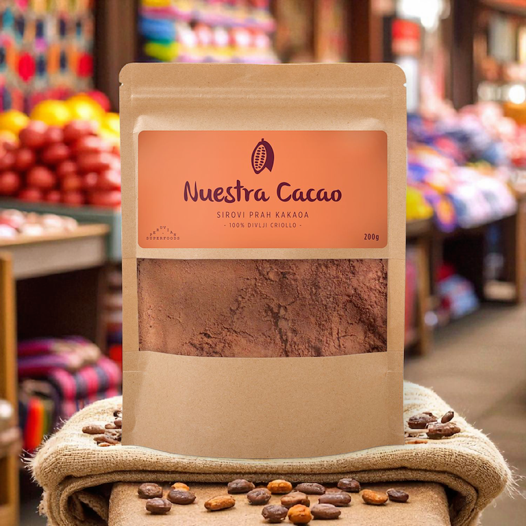 NUESTRA CACAO - SIROVI PRAH DIVLJEG KAKAOA 200G