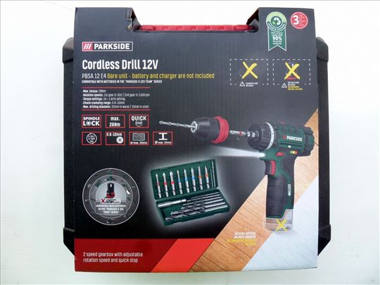 Parkside Aku Busilica Odvijac 12V PBSA 12 E4