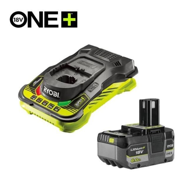 RYOBI Set - brzi punjač 5A i Lithium+ baterija 18V ONE+™ od 6Ah RC18150-160X
