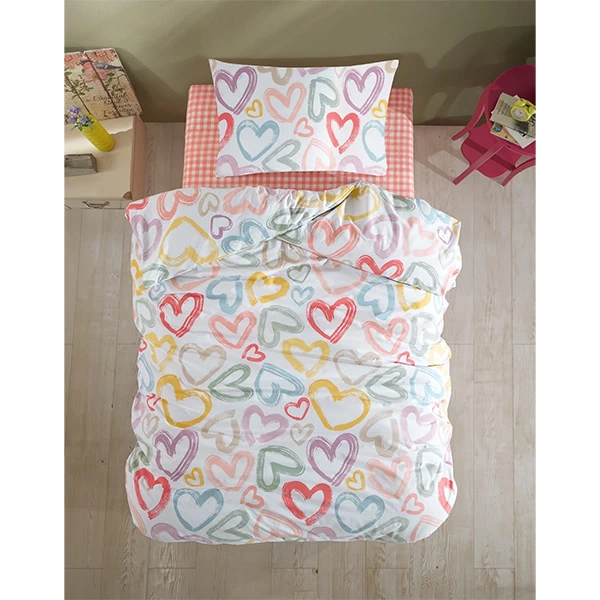 Posteljina za decu Colorful Hearts 140x200 cm