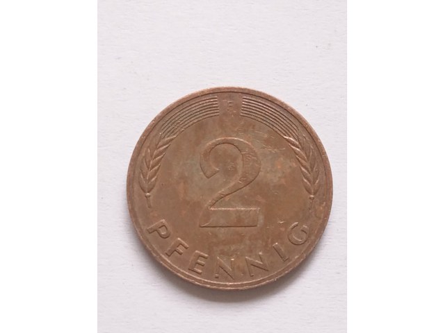 2 Pfennig 1980.g - F - Nemačka -