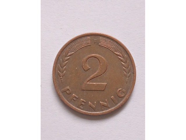 2 Pfennig 1970.g - F - Nemačka -
