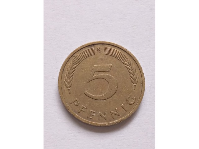 5 Pfennig 1980.g - G - Nemačka