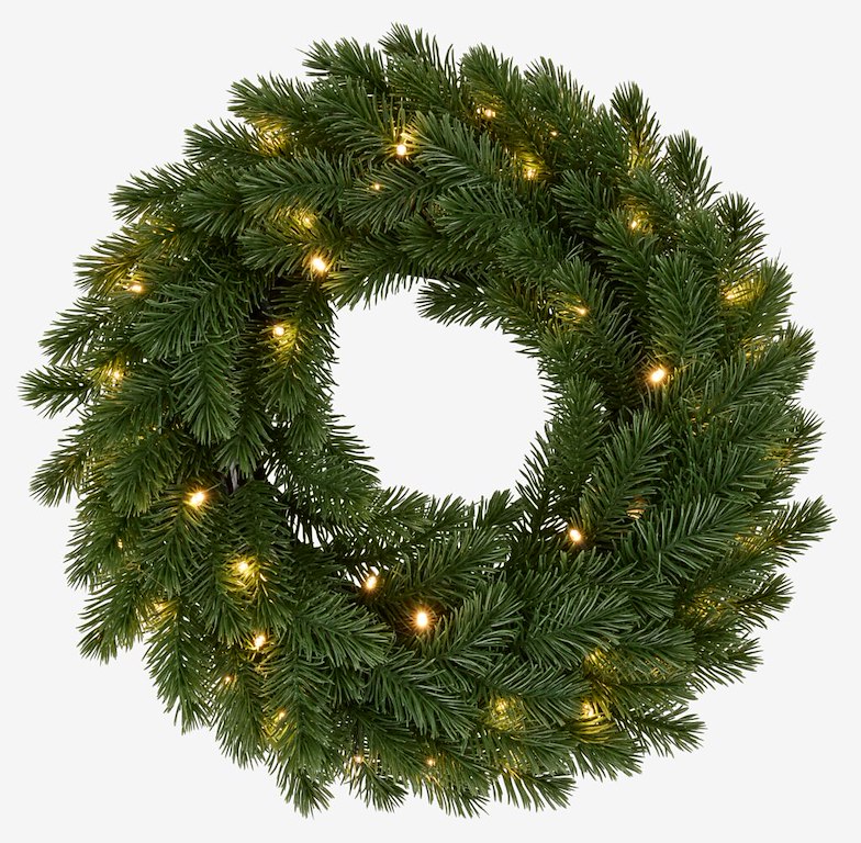 Novogodišnji venac FENRIS Ø40cm sa LED i tajmerom