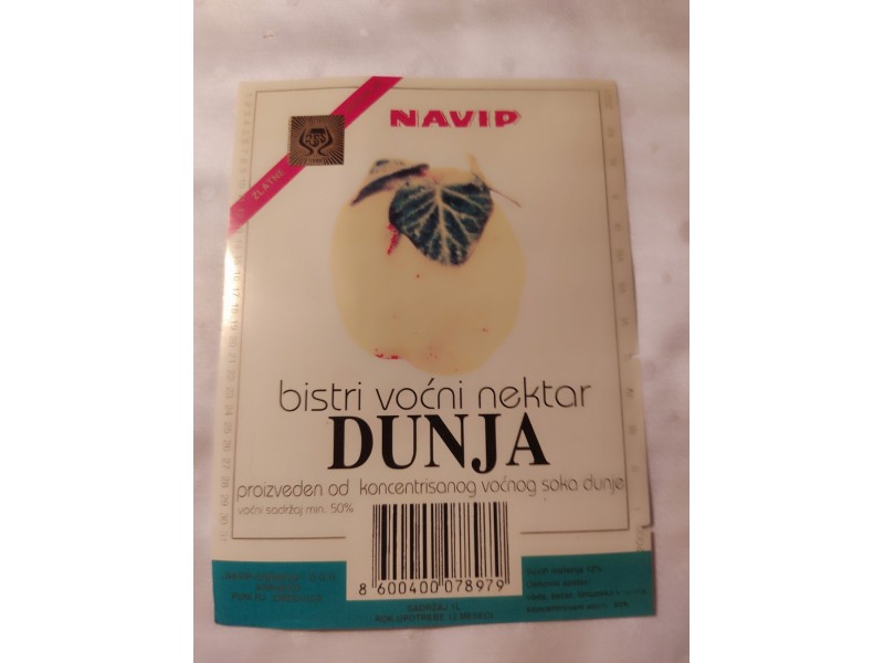 NAVIP DUNJA SOK BISTRI 1 L 2000. GODINA