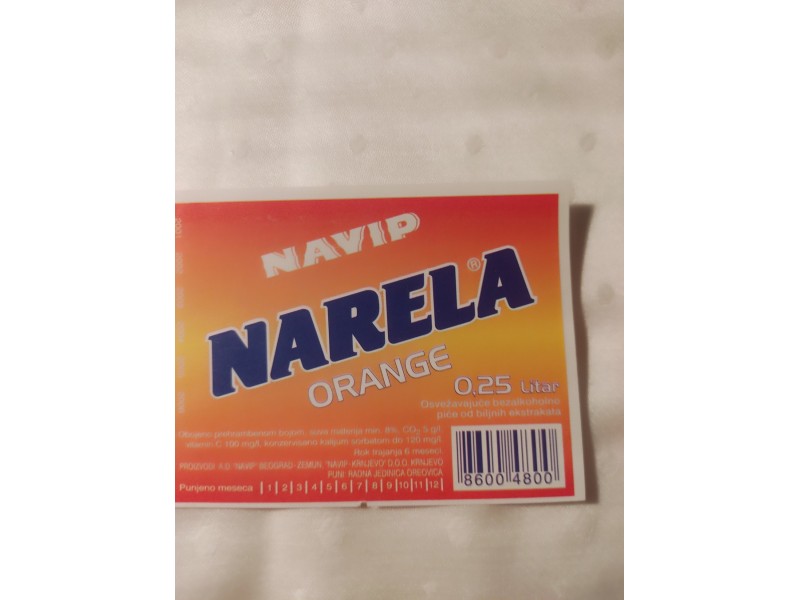 NAVIP NARELA ORANGE 0,25 L 2001.