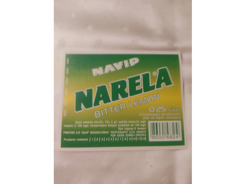 NAVIP NARELA BITTER LEMON 0,25 L 2001-2006.