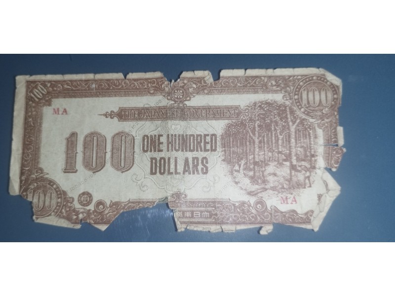 F35 100 dolara Japanska okupacija Malezije 1942
