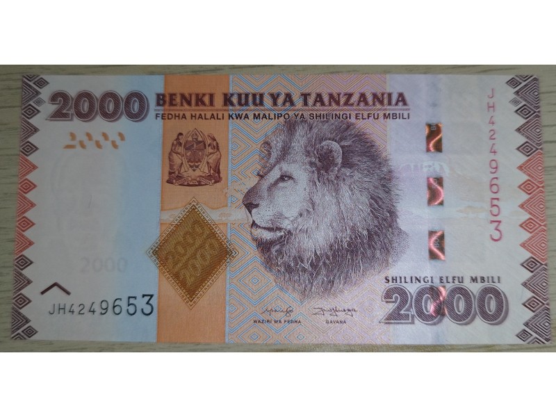 F115 2000 silinga Tanzanija UNC
