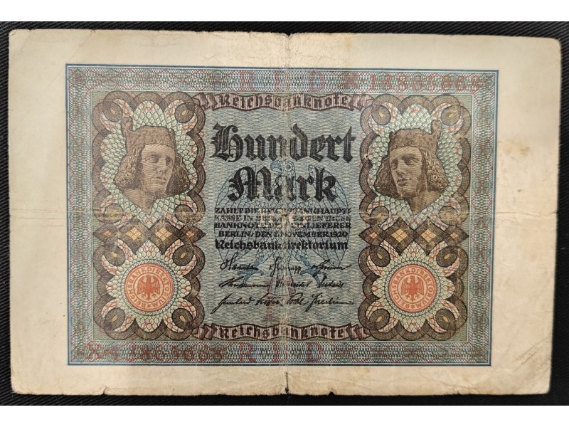 Nemačka - 100 mark 1920