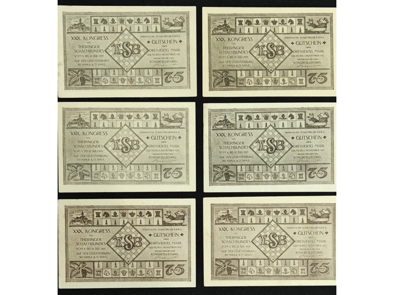 Nemačka (Kahla) - Notgeld - 1922 - Kompletan set