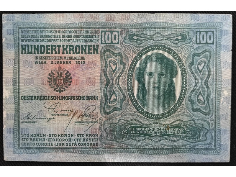 Austrougarska - 100 kronen 1912