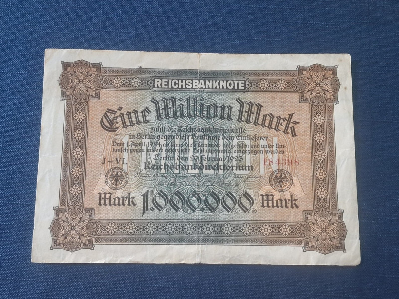 Nemački Rajh 1 Milion Maraka 1924 RR
