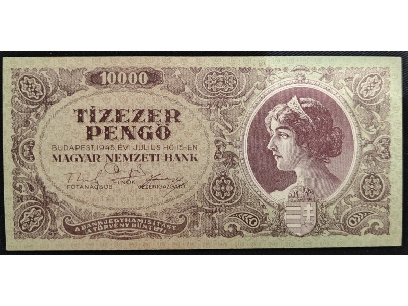 Mađarska - 10,000 pengo 1945