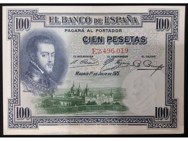 Španija - 100 pesetas 1920 (Opis)