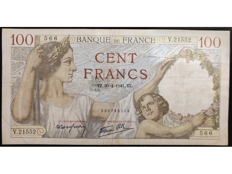 Francuska - 100 francs 1941