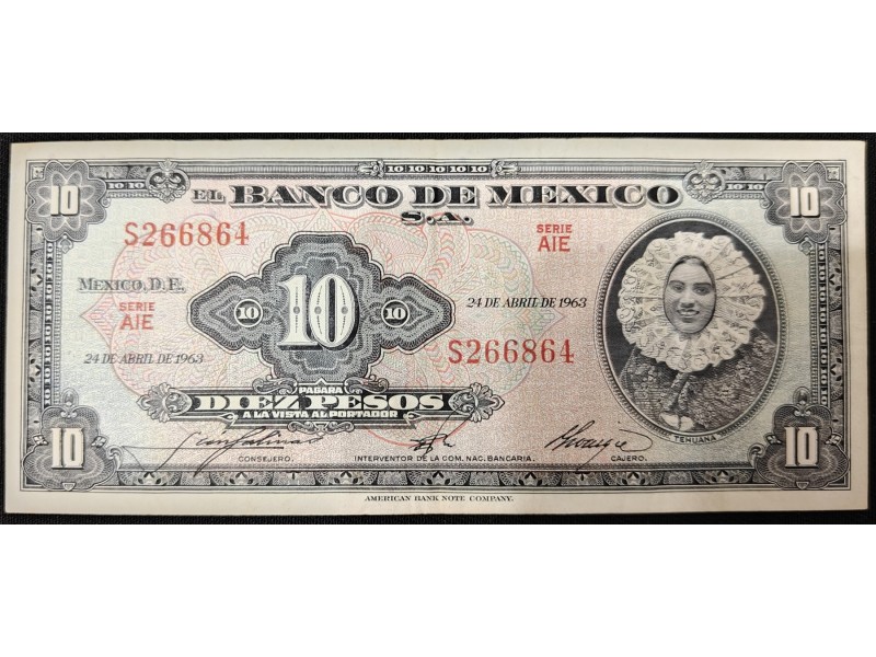 Meksiko - 10 pesos 1963