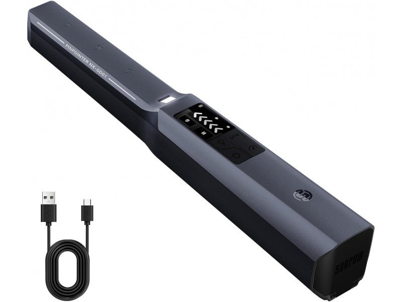 SUNPOW punjivi detektor metala sa pinpointerom i LCD ek
