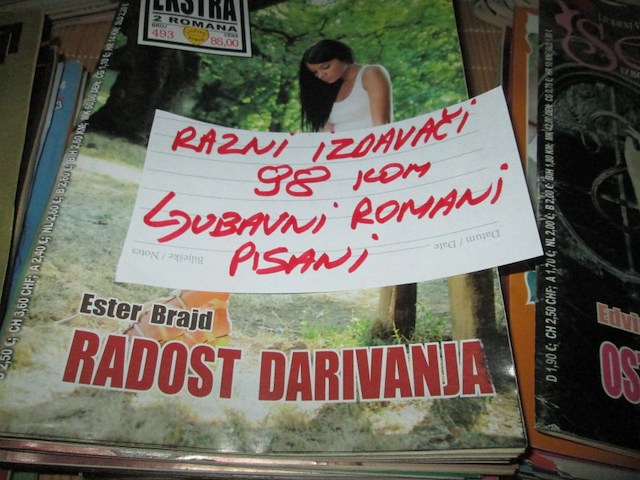Ljubavni pisani romani - 98 kom.