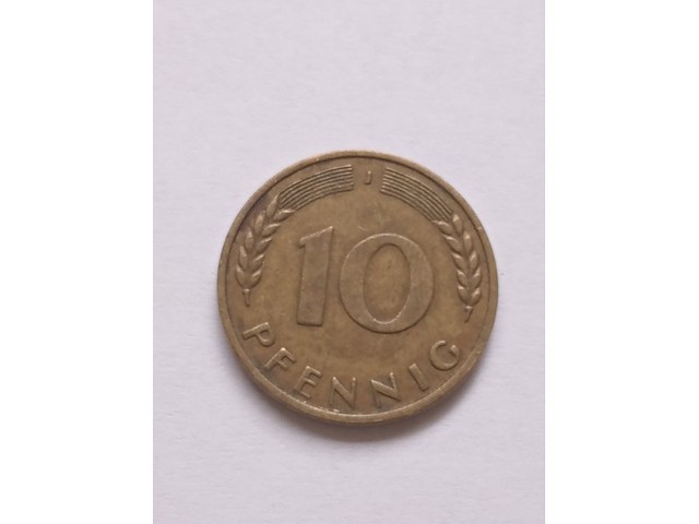 10 Pfennig 1950.g - J - Nemačka -