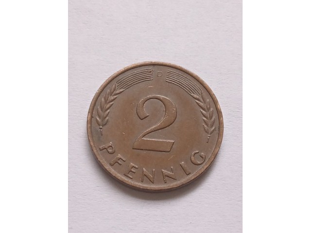 2 Pfennig 1960.g - D - Nemačka -