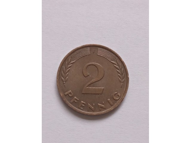 2 Pfennig 1966.g - F - Nemačka -