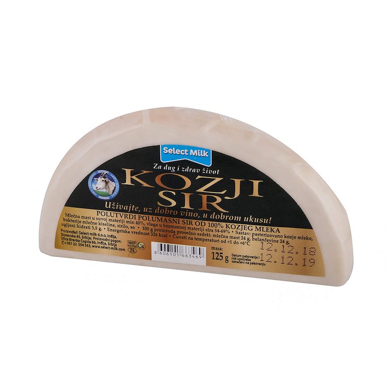 Select milk sir kozji polutvrdi zreli 125g Select milk