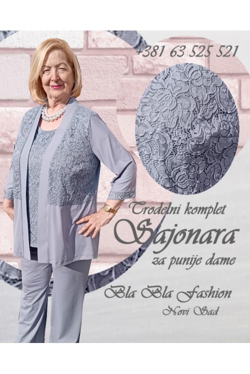 Komplet Sajonara Sivi Za Punije Dame