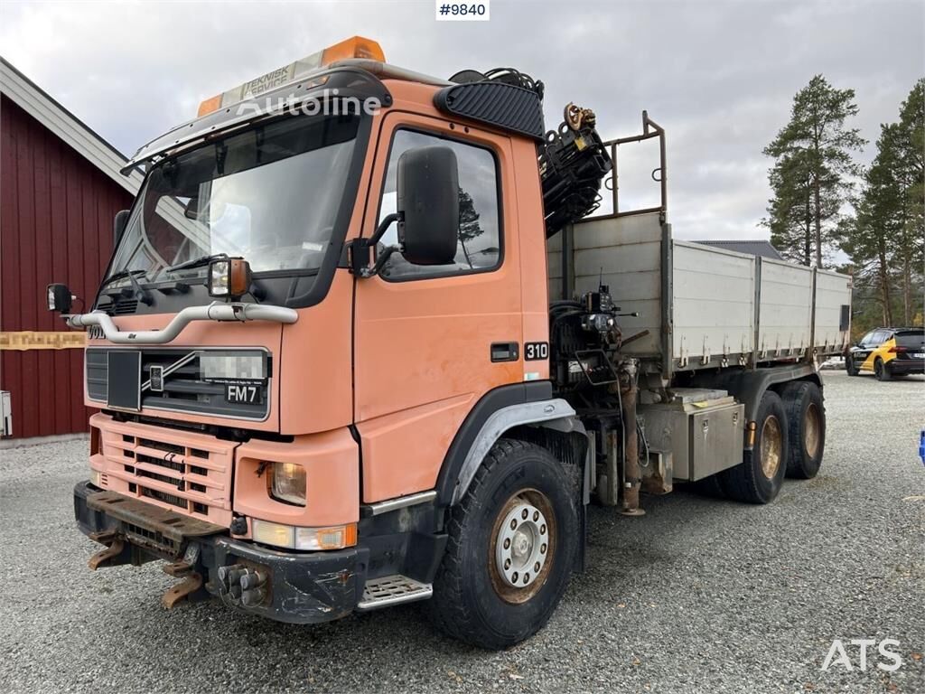 Volvo FM7 crane truck/tipper truck with Hiab 112 (video) kiper