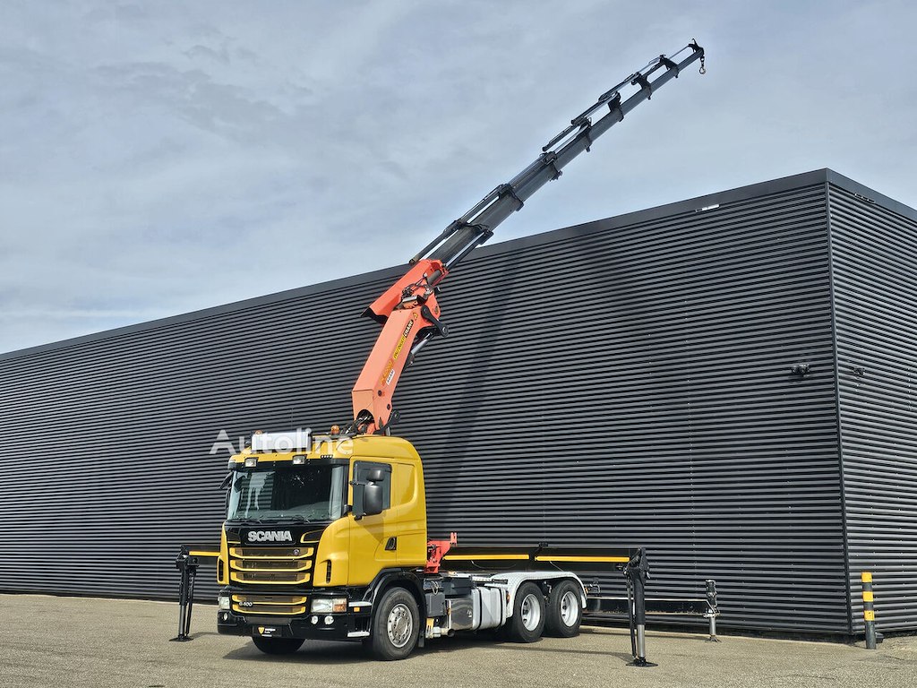 Scania G400 6x2 / PALFINGER PK 60002 / WINCH / BALLAST kamion s ravnom platformom