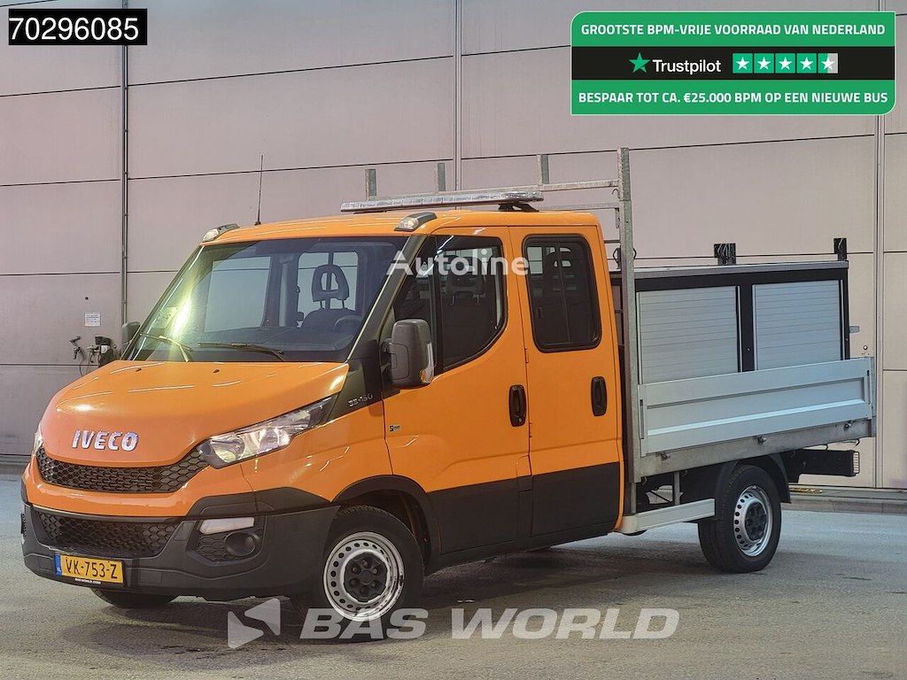 IVECO Daily 35S15 3.0L Open Laadbak Dubbel Cabine 150PK 3,5t Trekhaak kamion s ravnom platformom < 3.5t