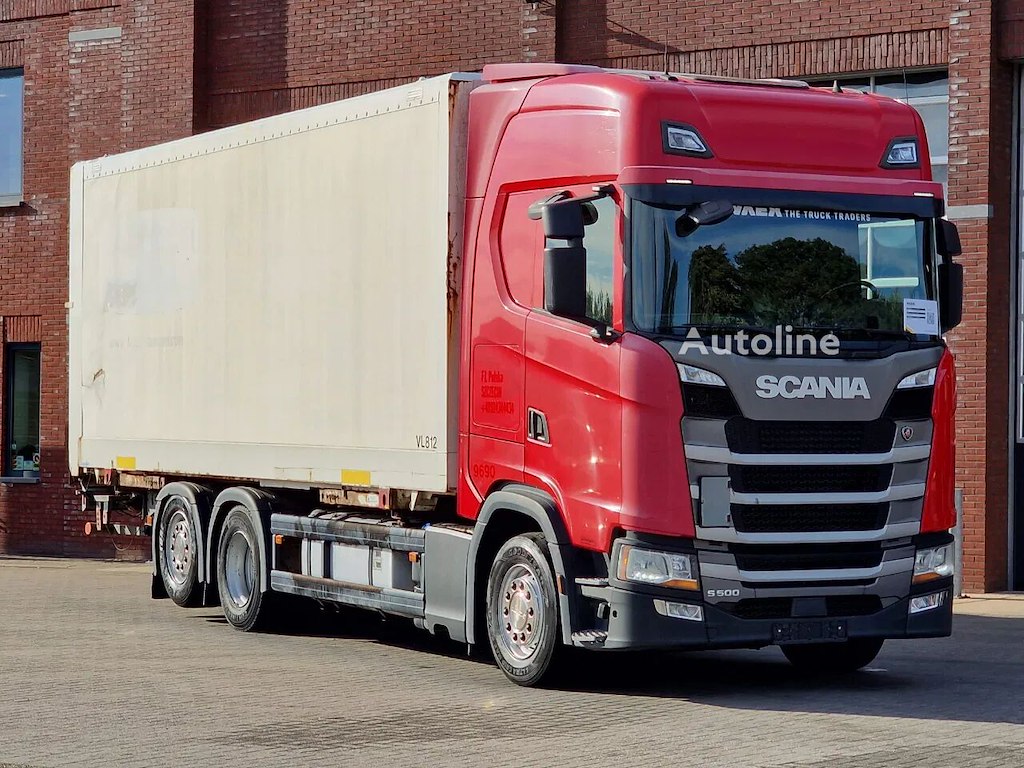 Scania S500 NGS Highline 6x2 - BDF - Full air - Loadlift - Box - Navi - vozilo za prevoz kontejnera
