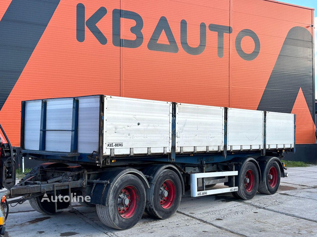 Kel-Berg D32B4 BPW AXLES / EXTENDABLE DRAWBAR / BOX L=7605 mm prikolica sa ravnom platformom
