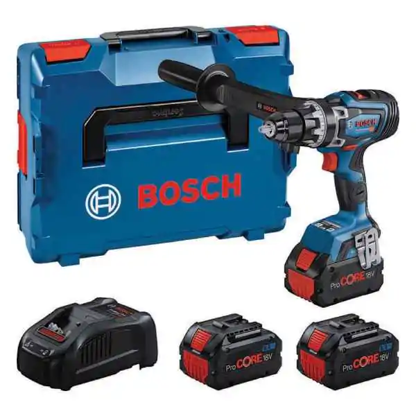 Bosch akumulatorska vibraciona bušilica GSR 18V-150 C + 3x ProCore 18V 8.0 Ah + GAL 1880 CV + L-BOXX, 0615A5002T