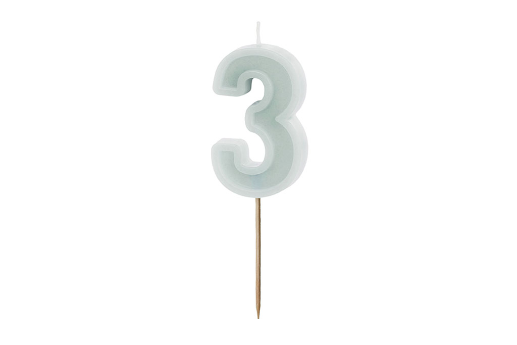 SVEĆICA BR. 3 BLEDO MINT – 6CM