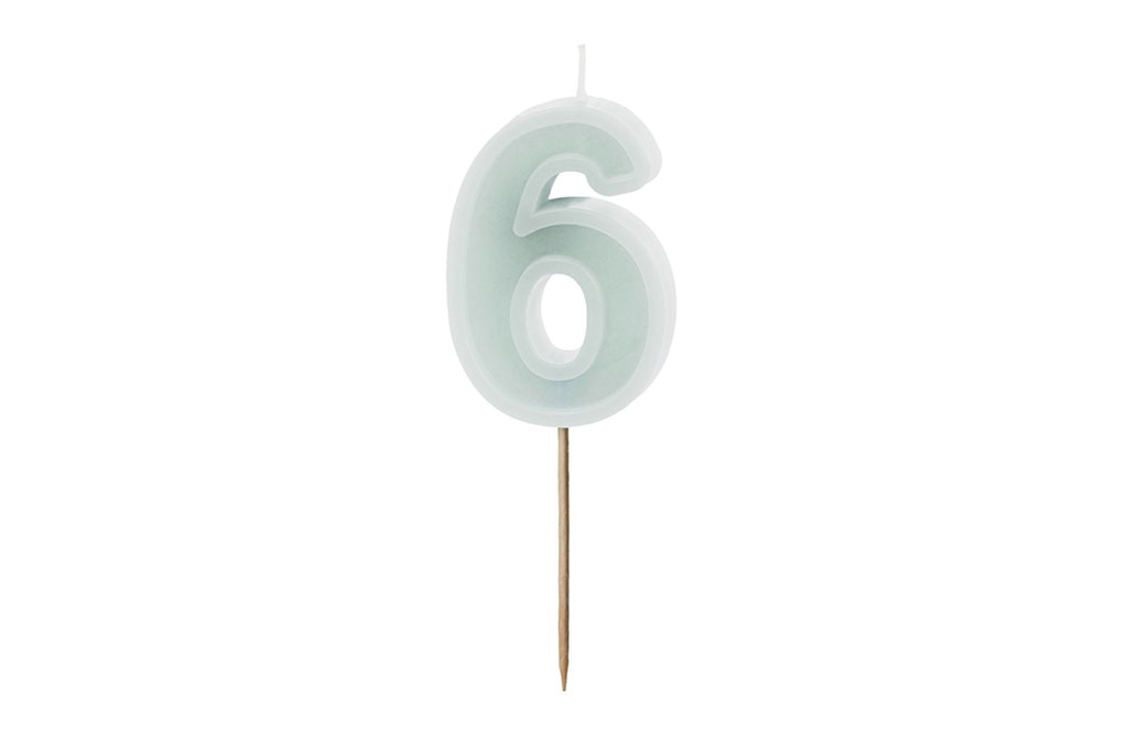 SVEĆICA BR. 6 BLEDO MINT – 6CM