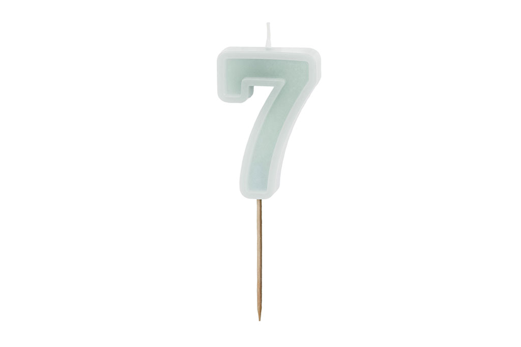 SVEĆICA BR. 7 BLEDO MINT – 6CM