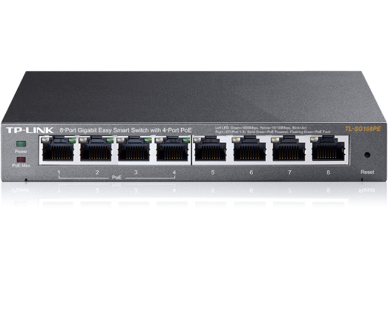 TP-LINK_ TL-SG108PE 8-Port Gigabit Switch sa 4-Porta PoE+