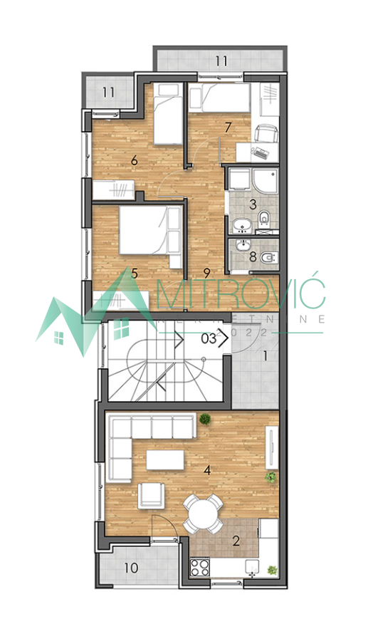 Troiposoban stan na prodaju, 72m2, 154.710€