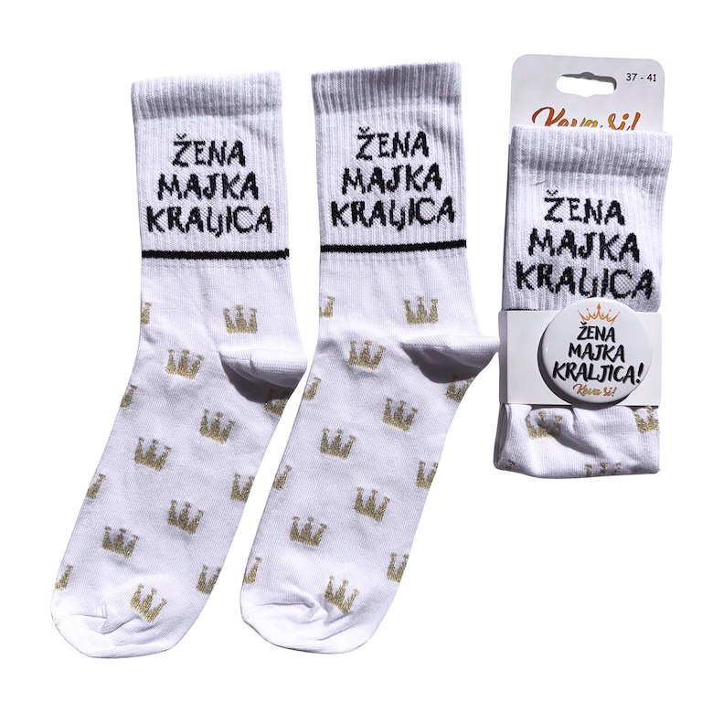 KEVA SI Čarape zena majka kraljica 3741 W