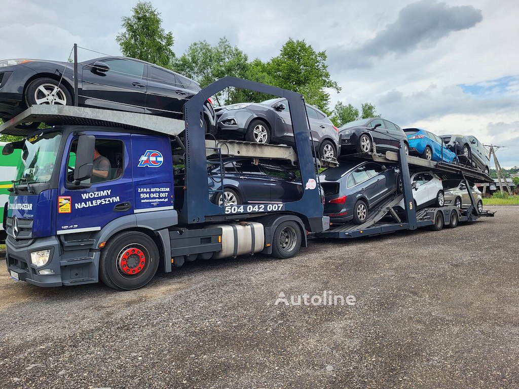 Mercedes-Benz ACTROS 1843 LOHR tegljač + poluprikolica autotransportera
