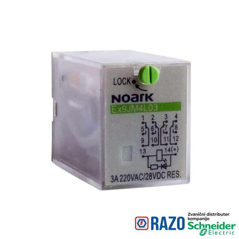 Ubodni relej 3A 230V AC 4 kontakta