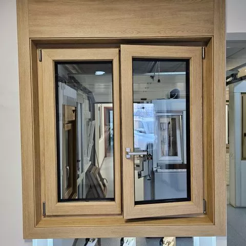 DRVO ALUMINIJUM DVOKRILNI PROZOR 180CM X 160CM