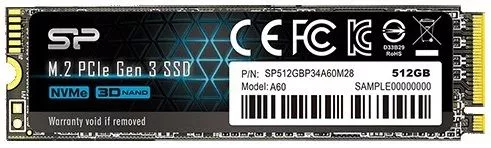 SILICON POWER 512GB P34A60 M.2 PCIE NVME SSD | SP512GBP34A60M28