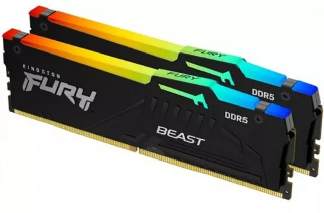KINGSTON 64GB (2X32GB) DDR5 6000MT/S CL30 FURY BEAST BLACK RGB EXPO DIMM MEMORIJA